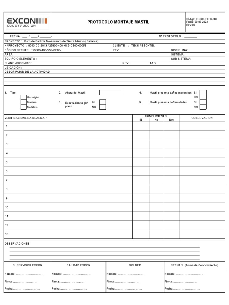 Montaje Mastil | PDF