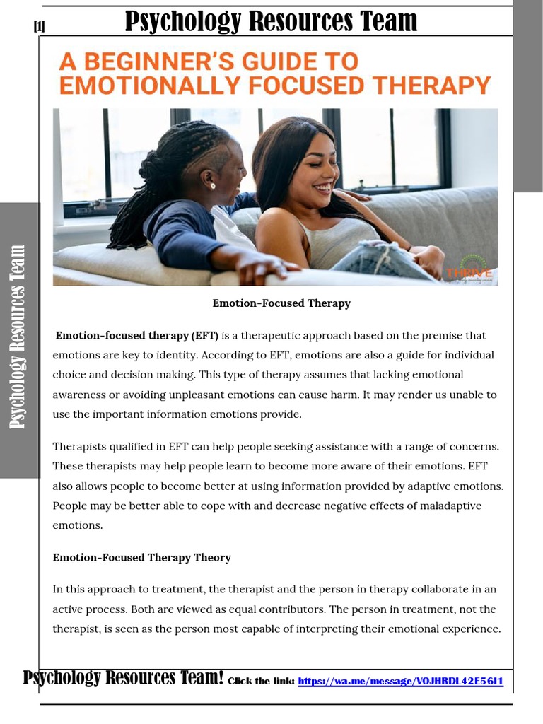 Beginner's Guide To Emotion-Focused Therapy (EFT) | PDF | Psychotherapy ...