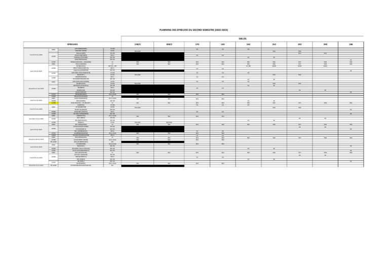 Affectation Des Salles | PDF