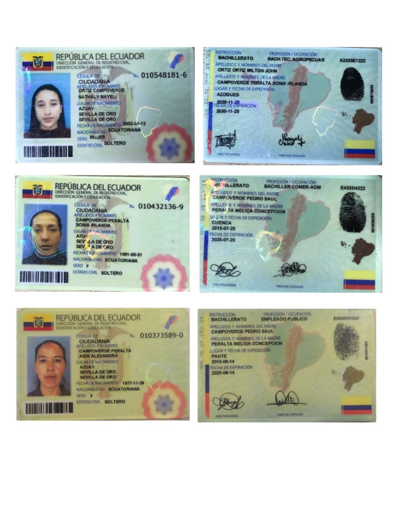 Cédulas y Firmas | PDF