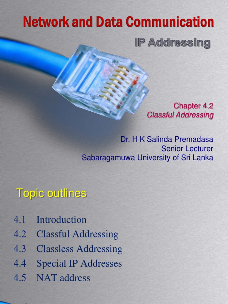 05 Chapter 04.2 - IP Addressing (Classful Addressing) | PDF | Communications Protocols ...