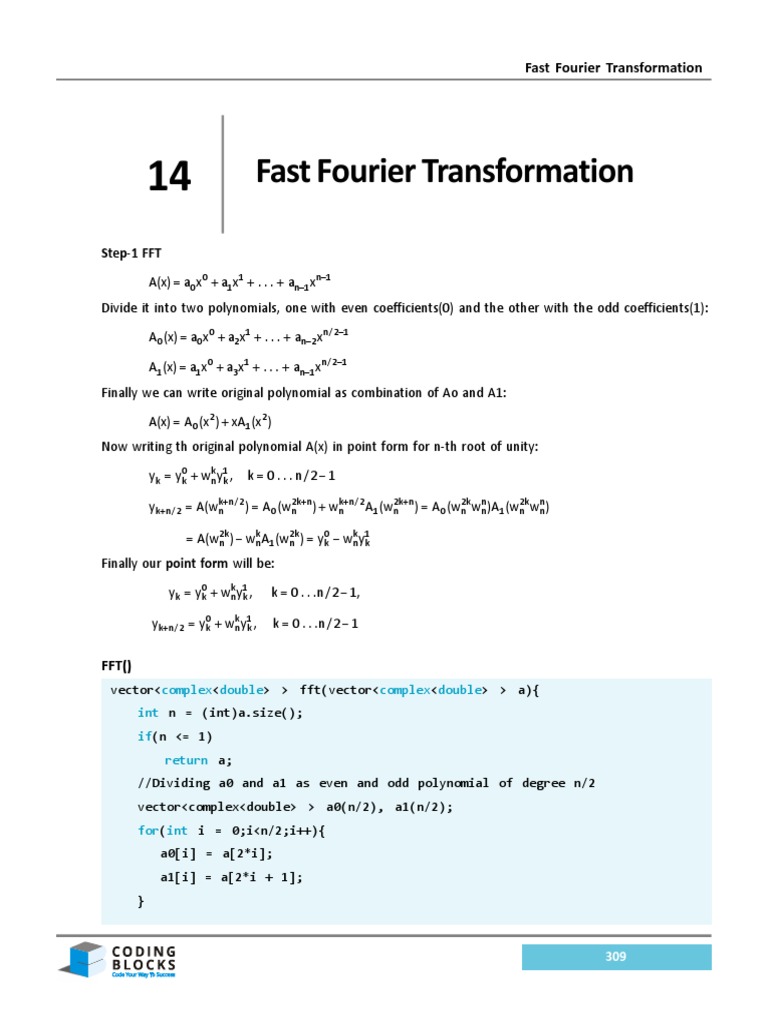 Fast Fourier Transformation Pdf Fast Fourier Transform Mathematical Relations