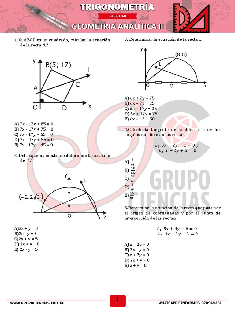 Geometría Analítica Ii - Trigonometría | PDF | Línea (geometría) | Geometría analítica