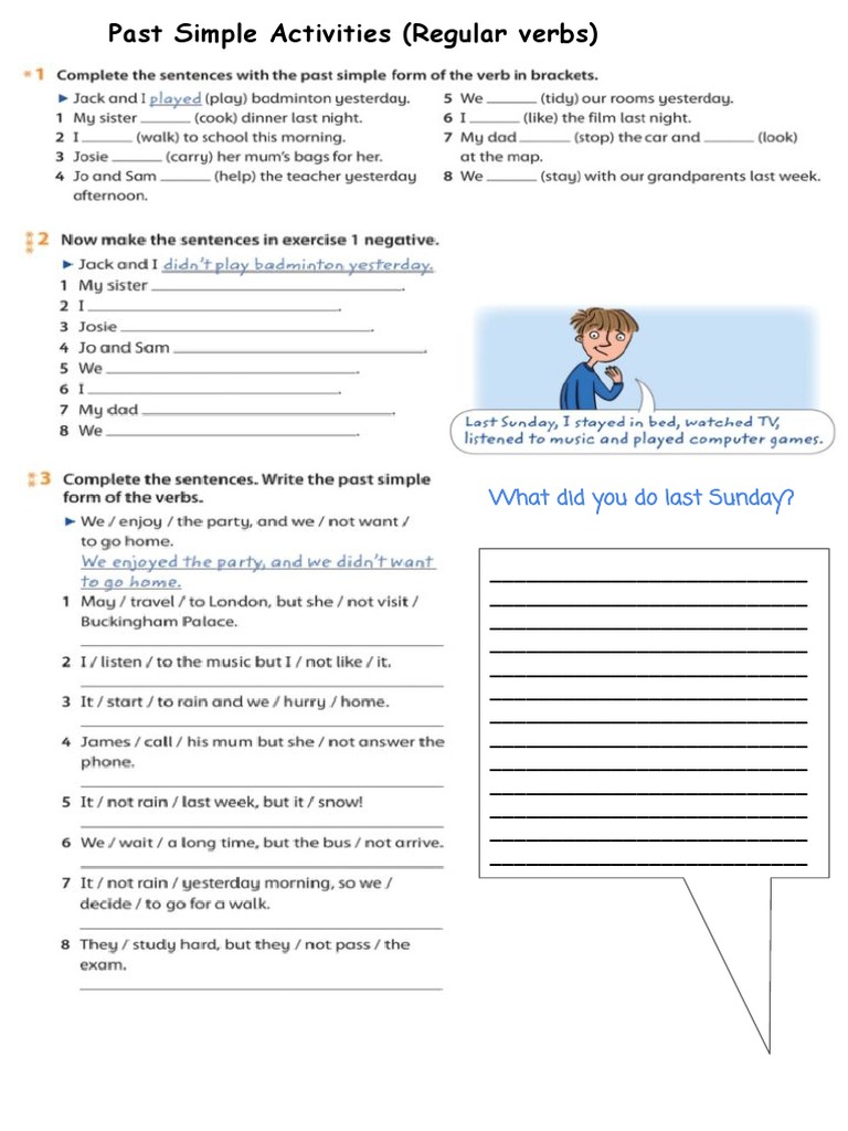 Past Simple Activities (Regular) | PDF