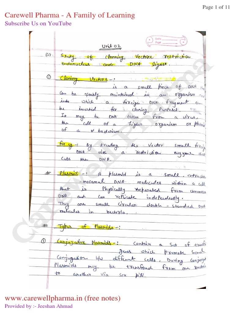 Biotechnology Unit 2 by Jeeshan Ahmad | PDF | Biotechnology | Biology