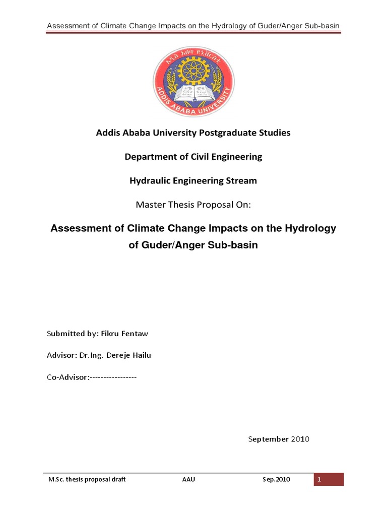 Fikru M.sc. Proposal Climate Change | PDF | General Circulation Model | Climate