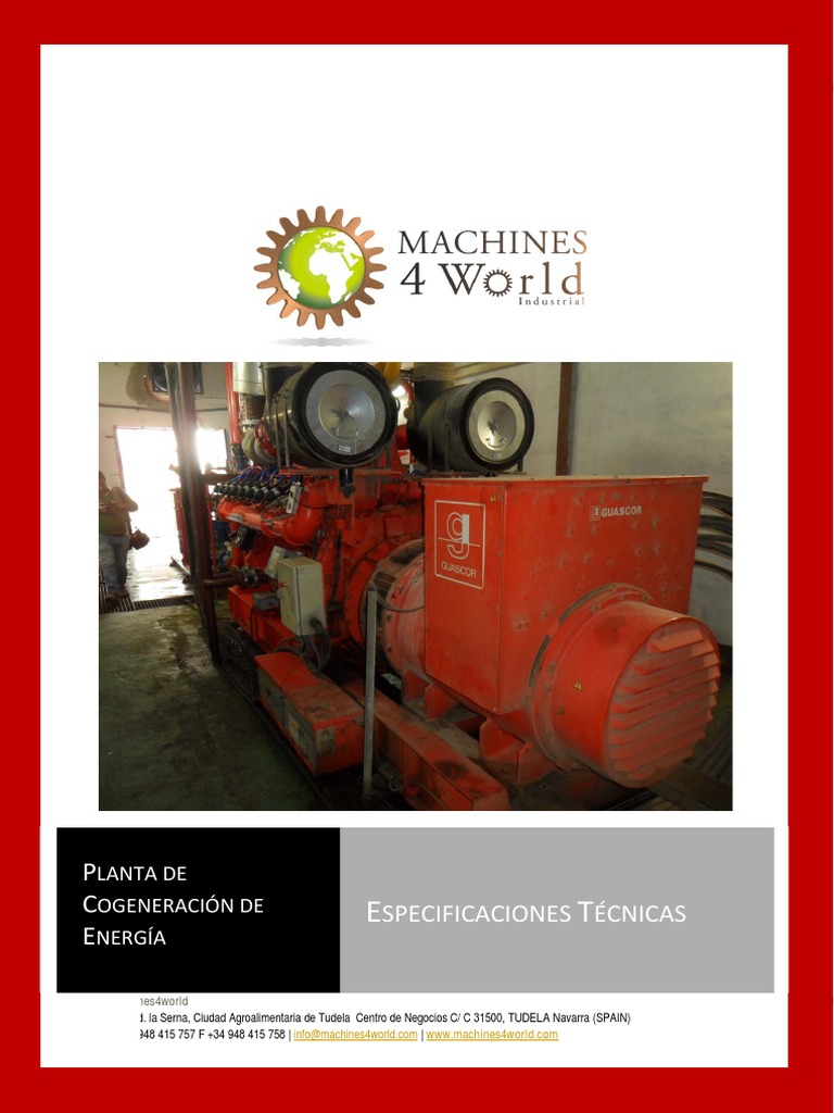 m4w Cogeneracion PDF | PDF | Pistón | Turbocompresor