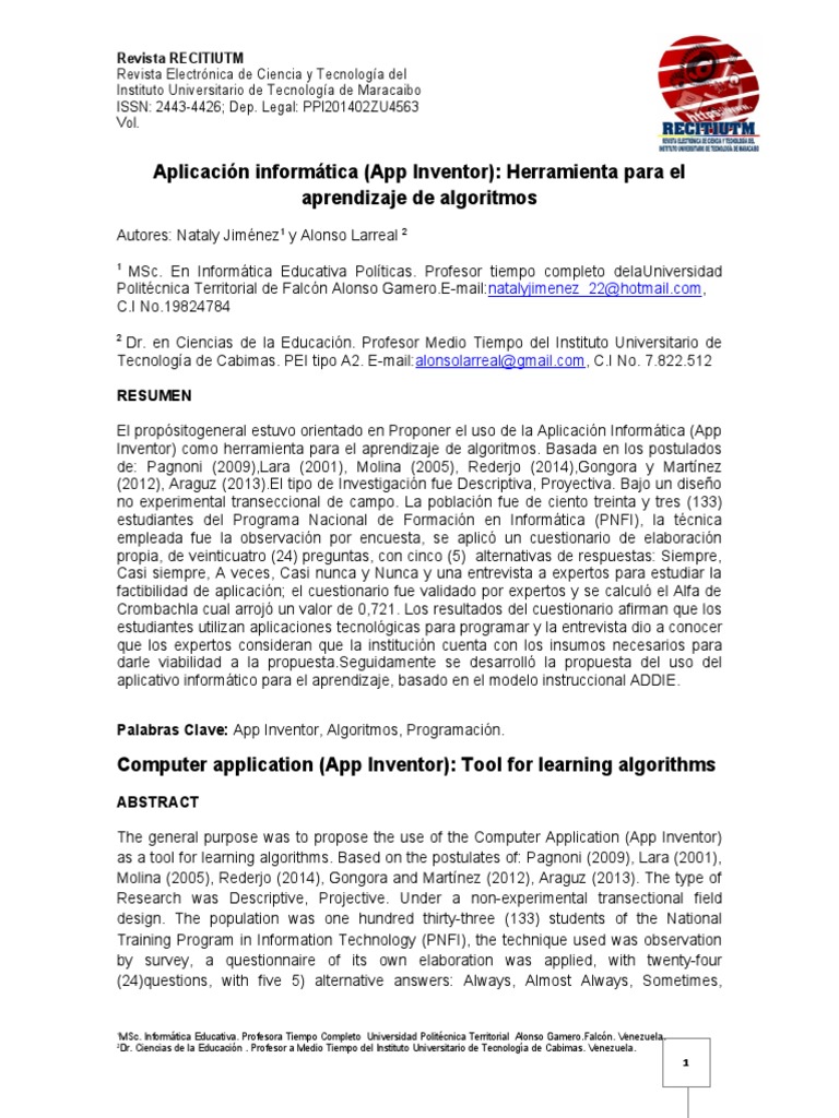 3-7-1-RV Articulo Final App Inventor Definitivo | PDF | Aplicación movil | Software de la aplicacion