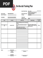 OJT Training Plan Template | PDF | Business