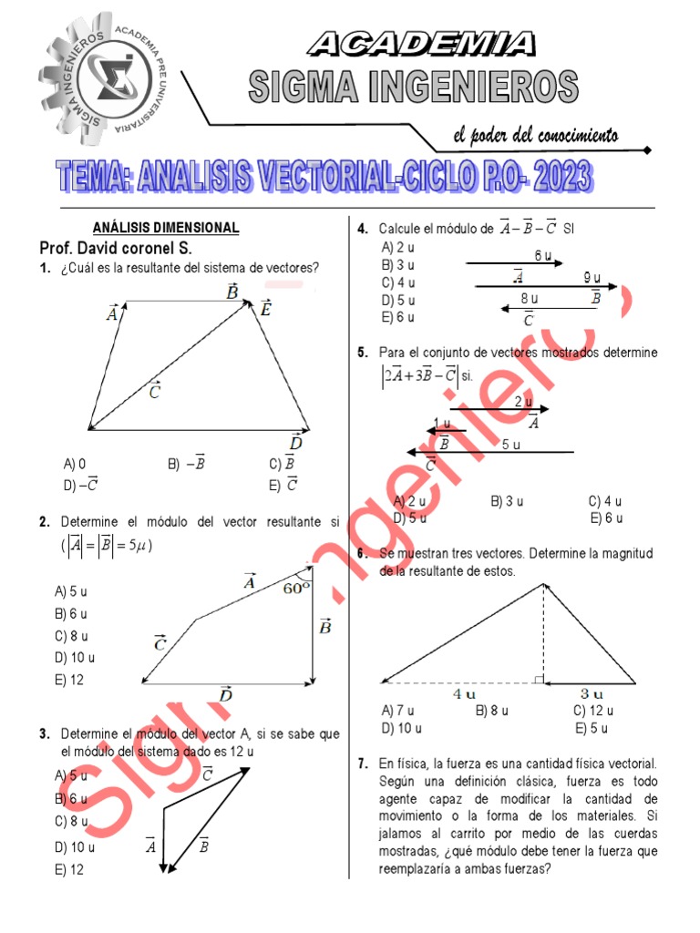 2 Vectores 4-5to | Descargar gratis PDF | Vector Euclidiano | Fuerza