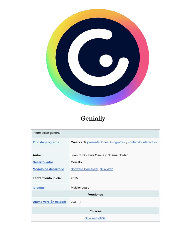 Genially | Descargar gratis PDF | Red mundial | Internet y web