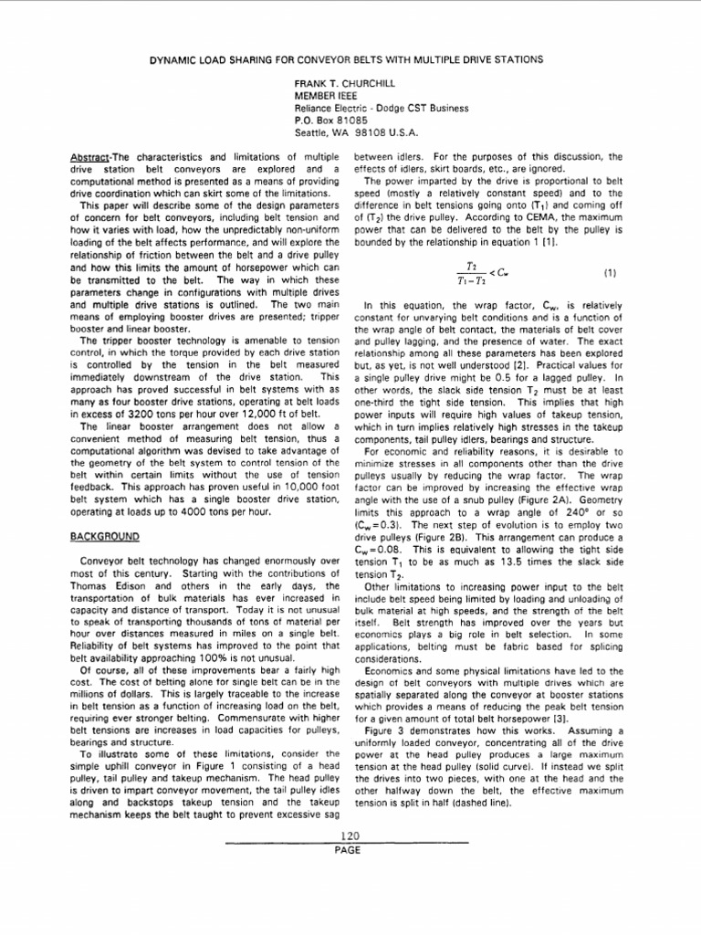 Dynamic Load Sharing For Conveyor Belts With Multiple Drive Stat | PDF | Belt (Mechanical ...