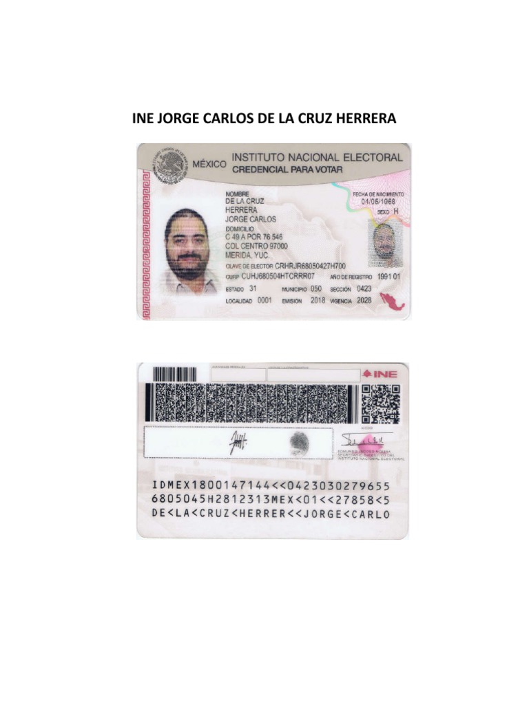 Documento de Identificación INE | PDF