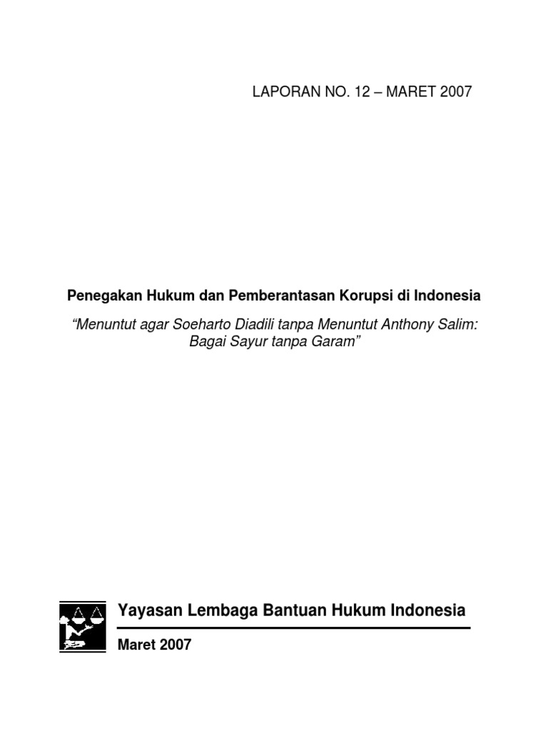 Penegakan Hukum Korupsi di Indonesia | PDF | Social Science | Law