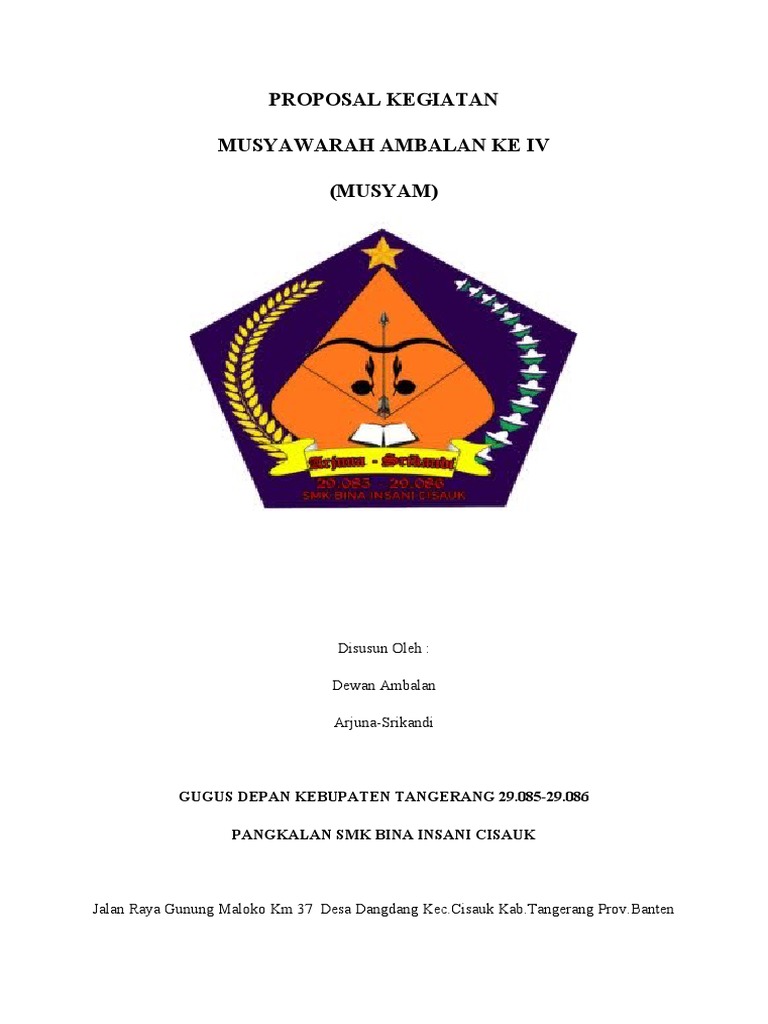 Proposal Musyawarah Ambalan IV SMK Bina Insani | PDF