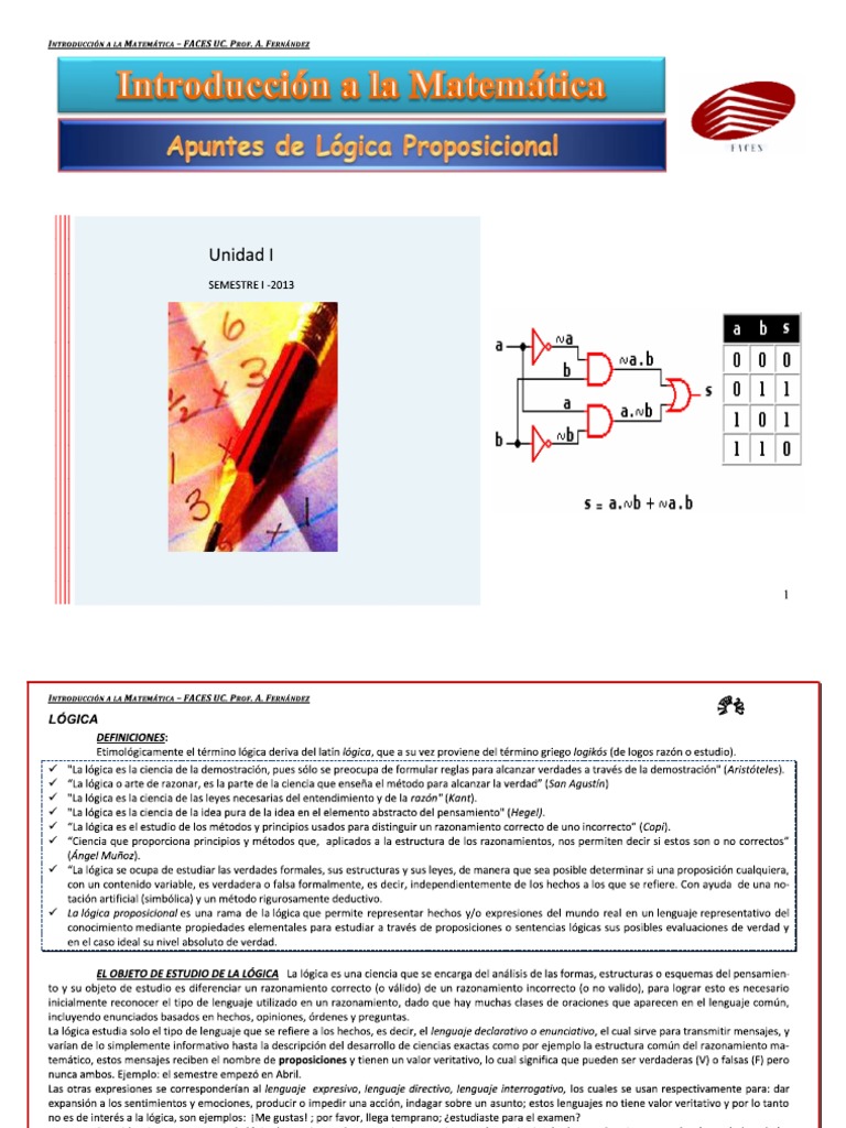 Logica Int Mat Uc | PDF