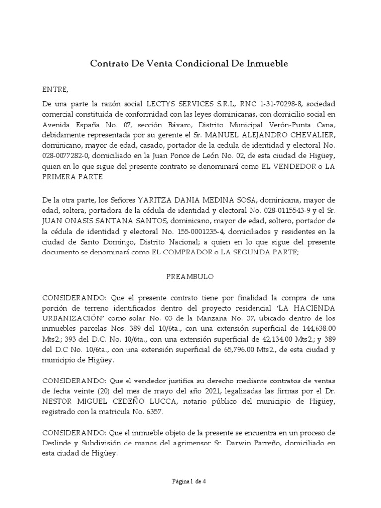 YARITZA DANIA MEDINA SOSA y JUAN ONASIS SANTANA SANTOS | PDF | Justicia ...