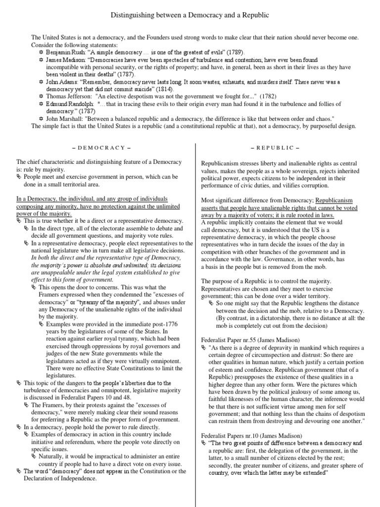 Republic Vs Democracy Download Free Pdf Democracy Political
