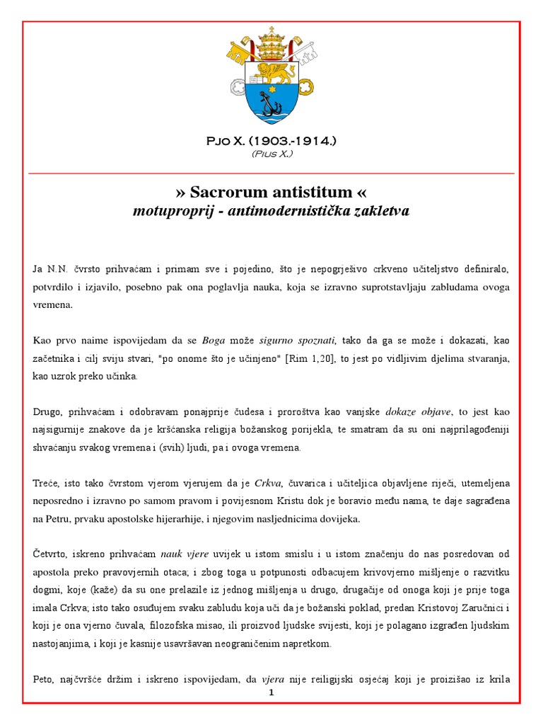 Sacrorum Antistitum | PDF