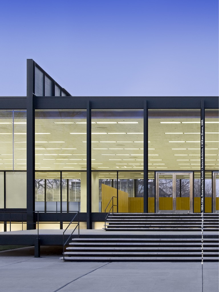 Restoration of Crown Hall: Mies van der Rohe | PDF | Glasses | Building ...