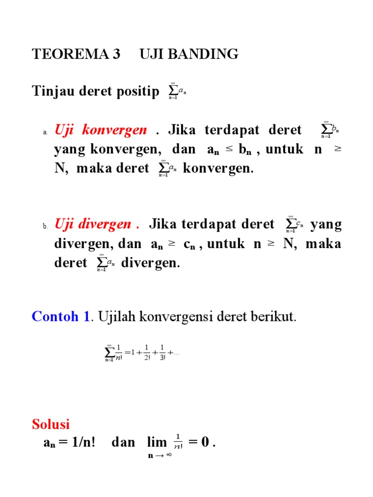 UJI KONVERGEN DERET