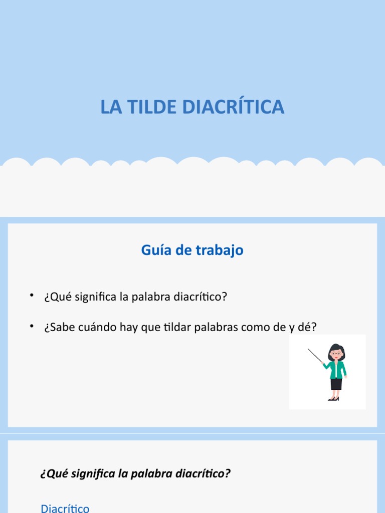 Tilde Diacritica | PDF | Palabra | Pronombre