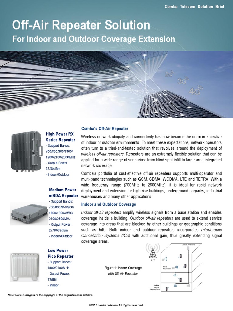 Solution Brief Off Air Repeater (PublicRelease) Final | PDF | Lte ...