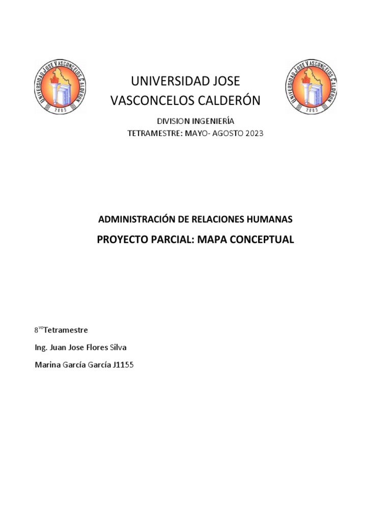 J1155 Marina Garcia Proyecto Parcial - Mapa Conceptual de Relaciones ...
