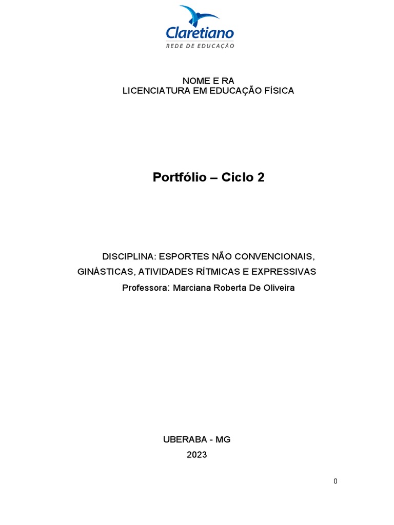 Portfólio 2 - Atividades Do Ciclo 2 | PDF