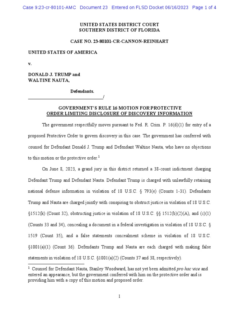 Motion For Protective Order | PDF | Discovery (Law) | Judiciaries