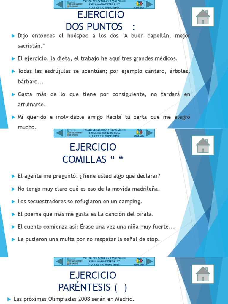 EJERCICIOS DE SIGNOS DE PUNTUACIÓN | PDF