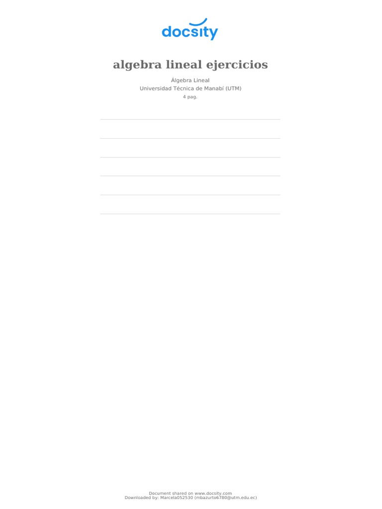 Docsity Algebra Lineal Ejercicios 39 | PDF