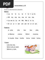 Actividades de Lectoescritura M, P, L, S | PDF | Comunicación humana ...