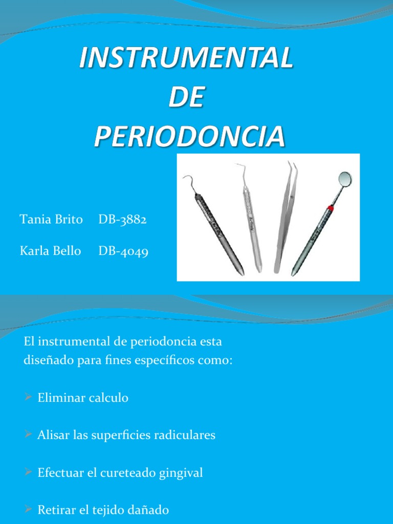 Instrumental de Periodoncia 2 | PDF | Ramas de Odontología