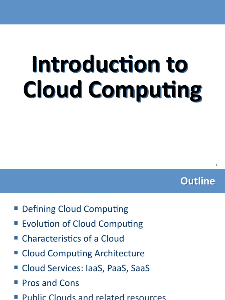 Intro Cloud Computing | PDF | Cloud Computing | Software As A Service