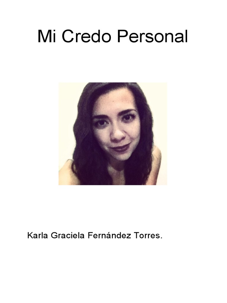 Ejemplo 1 Credo Personal | PDF | Amor | Fe