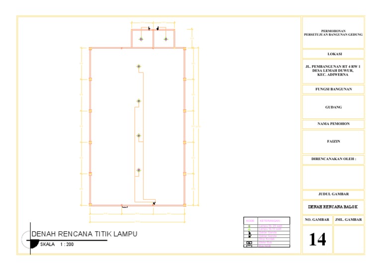 Denah Rencana Kelistrikan Dan Titik Lampu | PDF