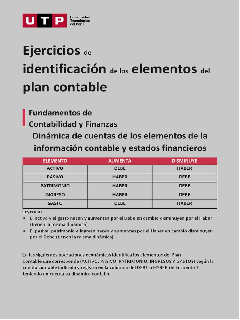 Identificación de Los Elementos Del PCGE | PDF | Contabilidad ...