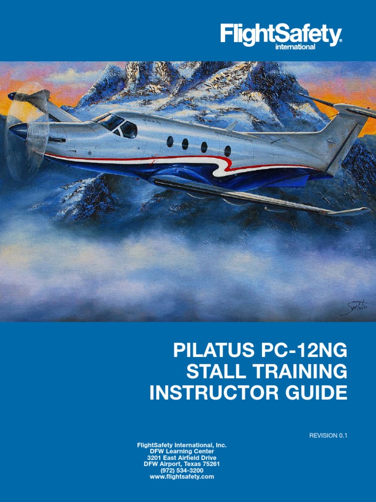 Pilatus PC12NG Stall Training | PDF | Flap (Aeronautics) | Aeronautics