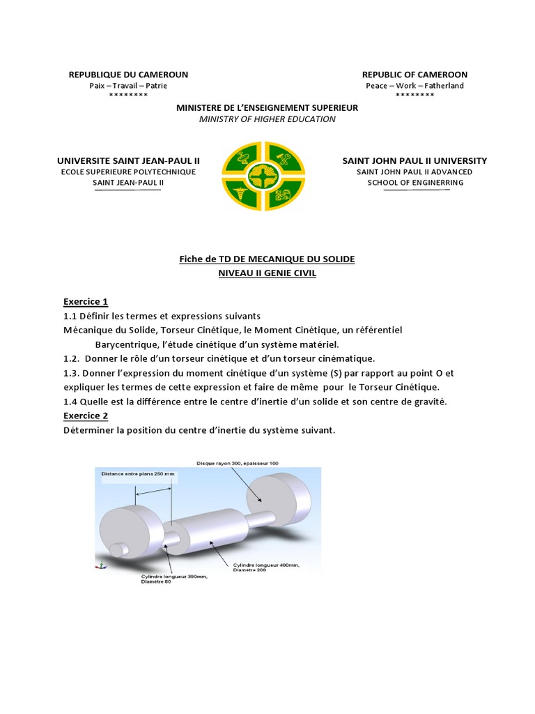 TD Meca Solide N2 GC | PDF