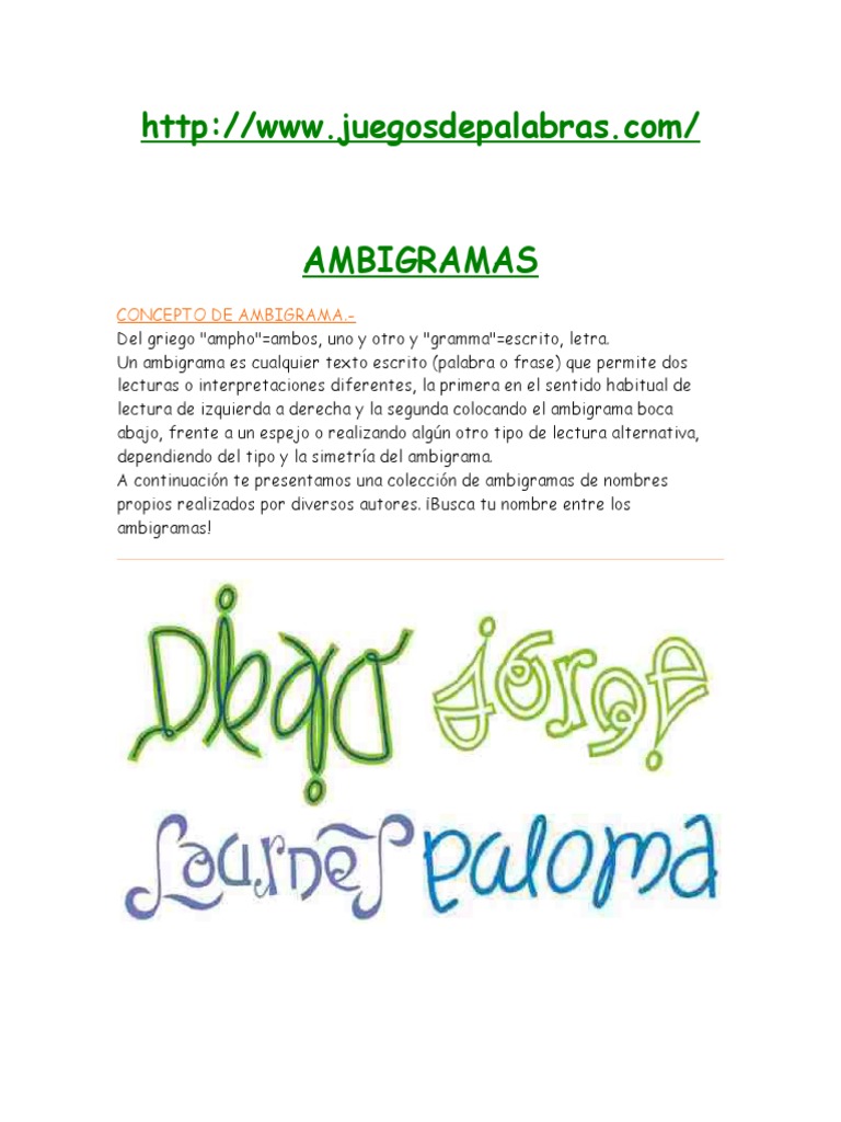 Abecedario de Ambigramas en Español | PDF