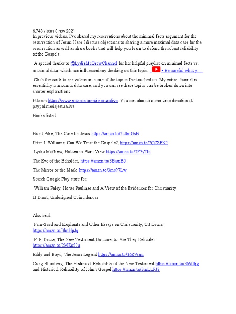 Defending the Resurrection of Jesus | PDF | New Testament | Jesus