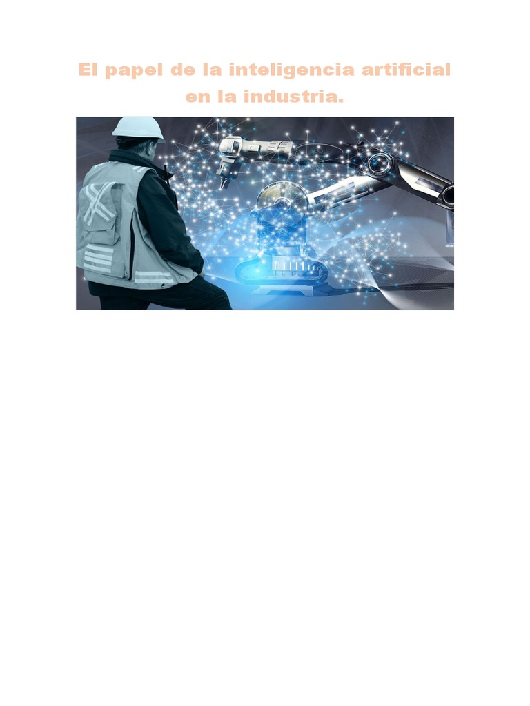 El Papel de La Inteligencia Artificial en La Industria | PDF ...