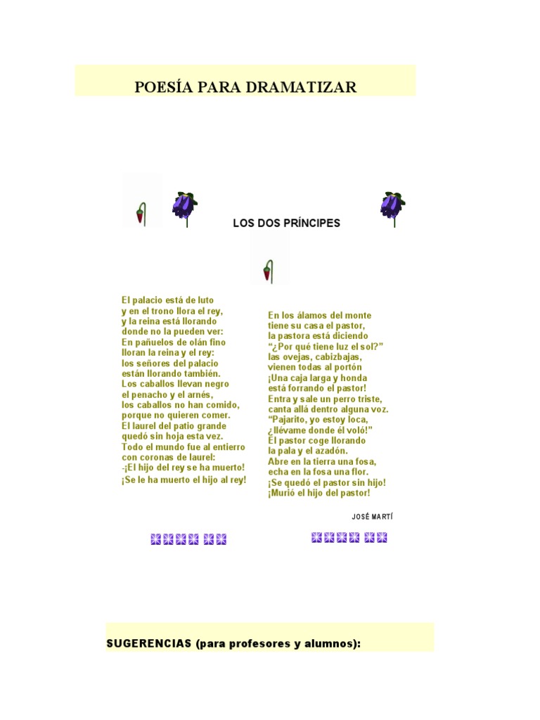 POESÍA PARA DRAMATIZAR | PDF