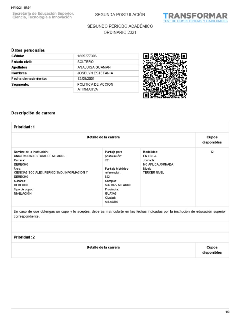 14 de Octubre Trans | PDF