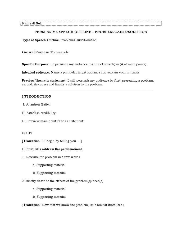 Problem-Cause-Solution Template & Sample | PDF | Bullying | Teachers