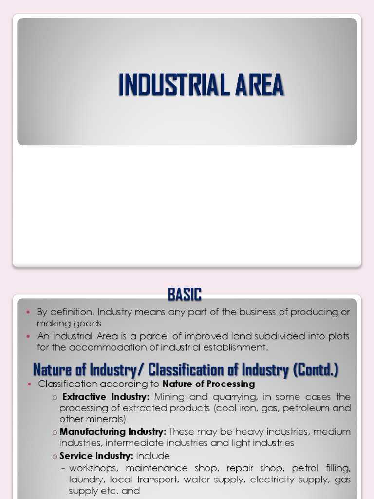 Industrial Area | PDF | Transport | Infrastructure
