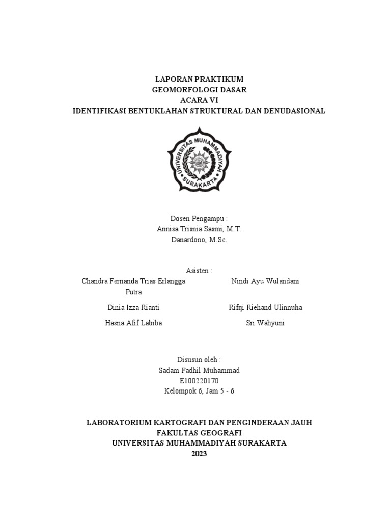 Laporan 6 Praktikum Geomor Cihuy | PDF Laporan 6 Praktikum Geomor Cihuy | PDF