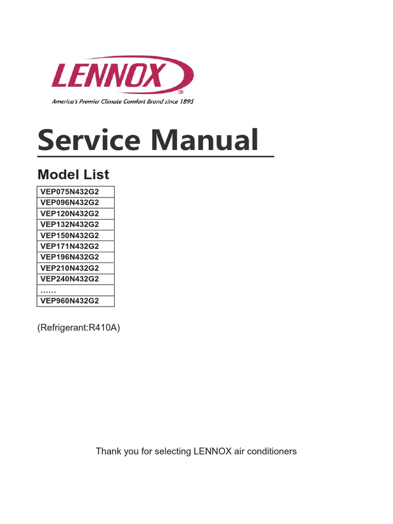 Lennox VRF HE DC Inverter Manual | PDF
