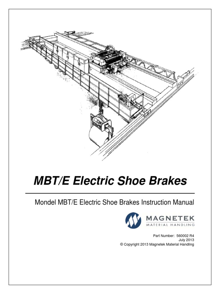 560002-R4 MBT E Electric Shoe Brake Manual | PDF